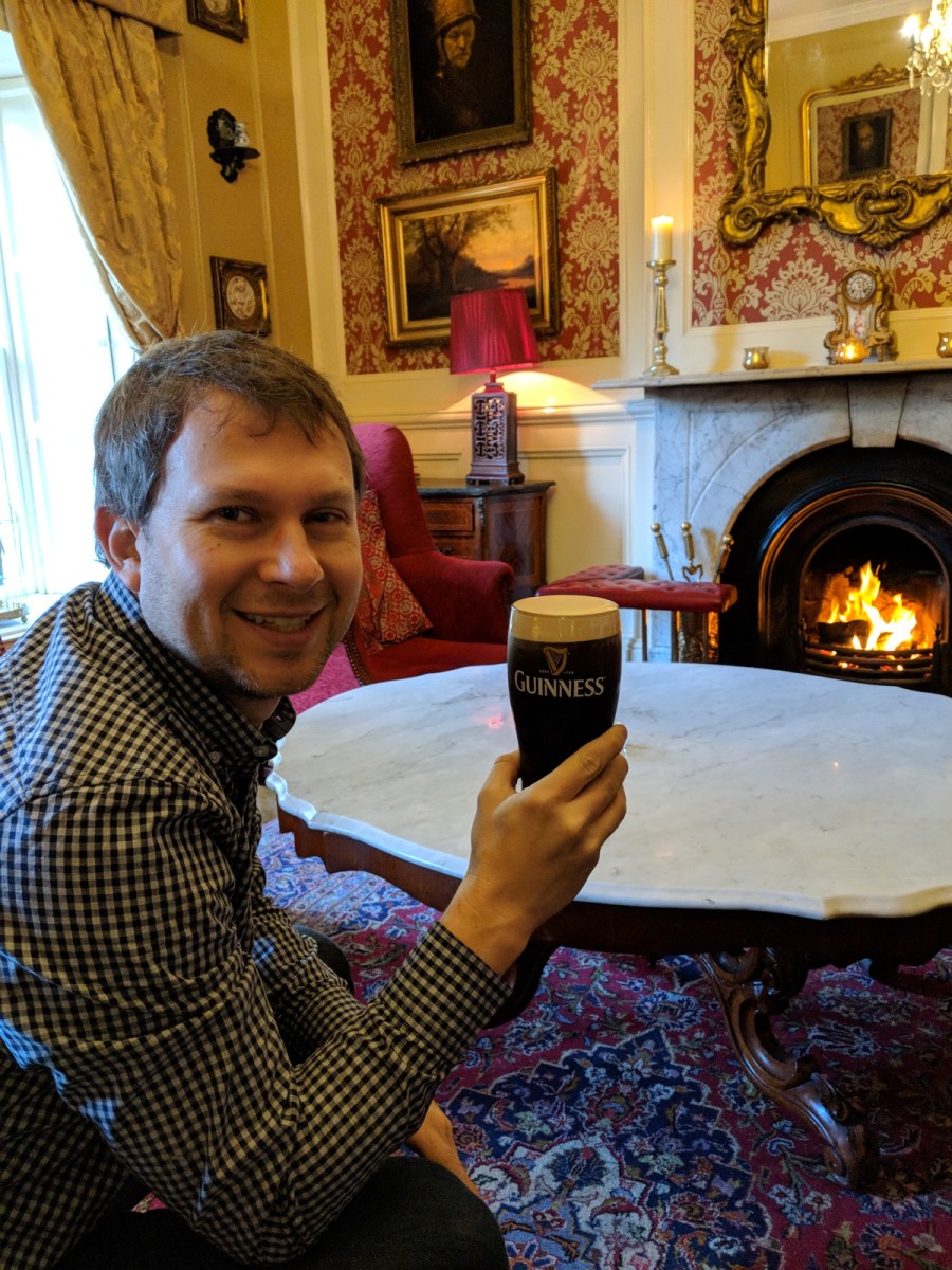 The comfort of a fire at the Listowel Arms – Bond & Thomas